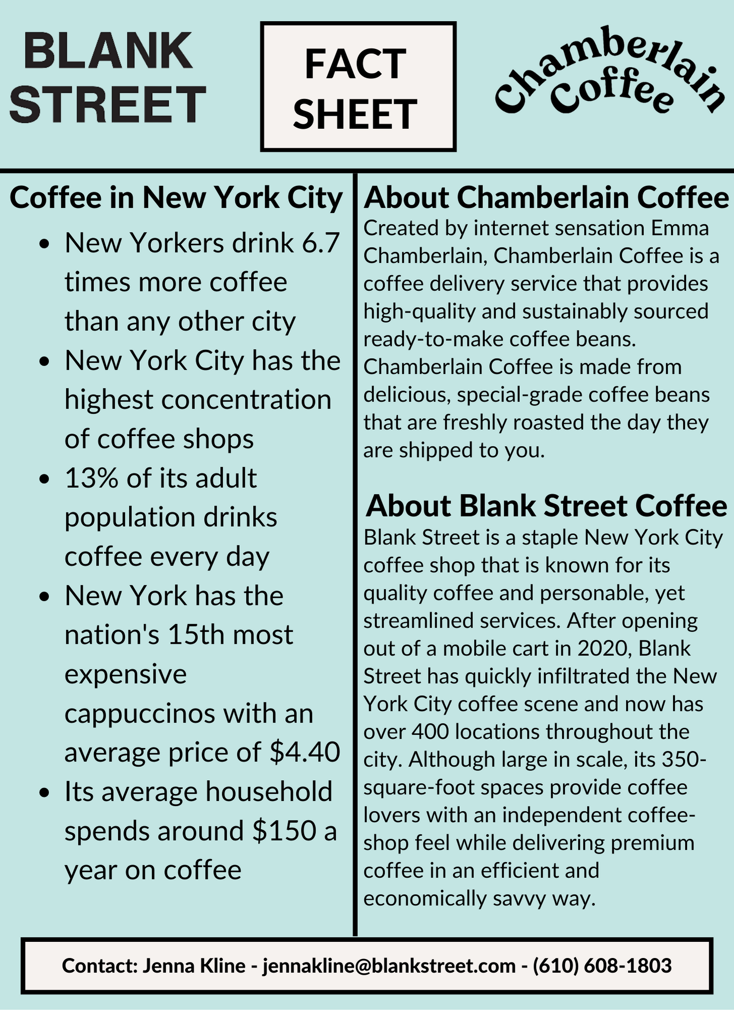 Client: Blank Street x Chamberlain Coffee – Jenna Kline